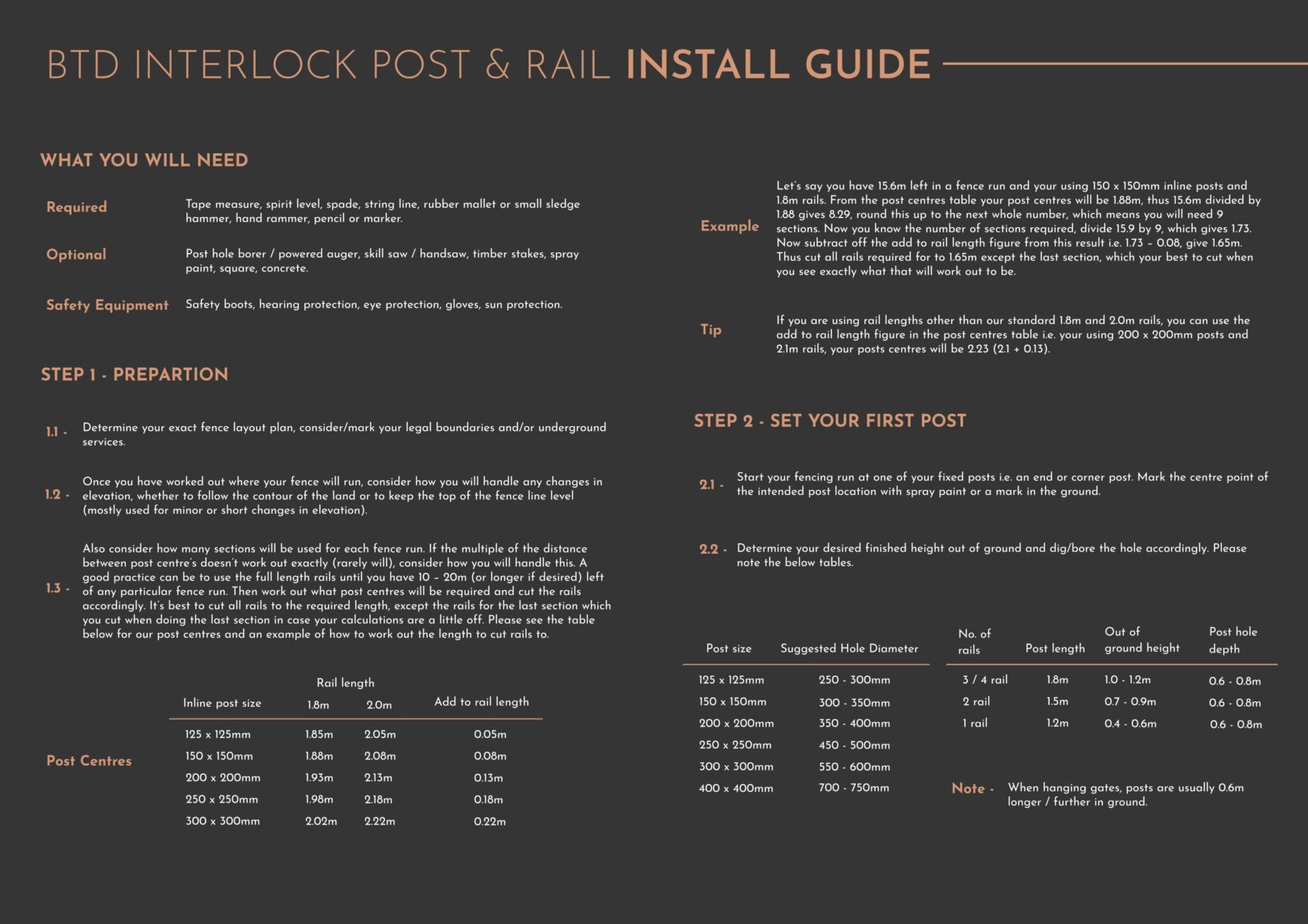 Install Guide - Beams & Timber