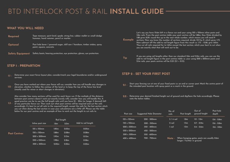 Install Guide - Beams & Timber